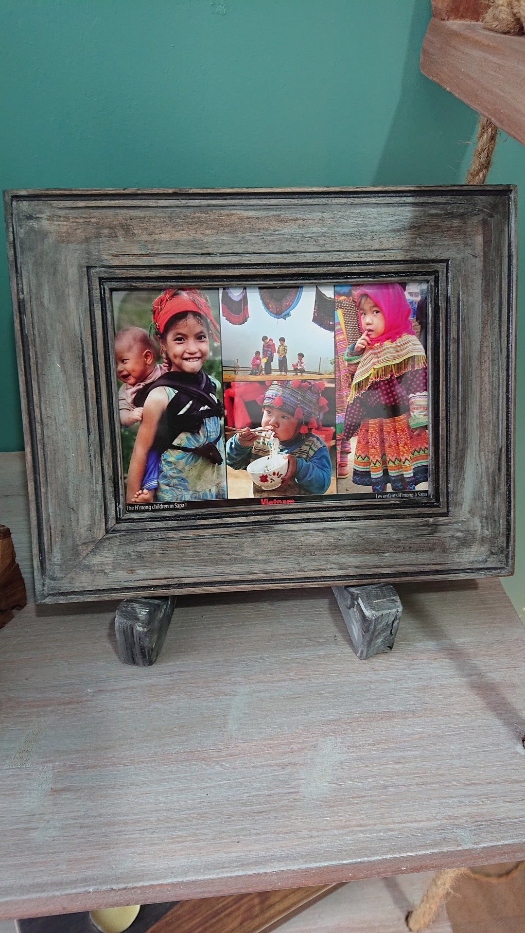 Rustic Photo Frame With Own Unique Stand - Etsy