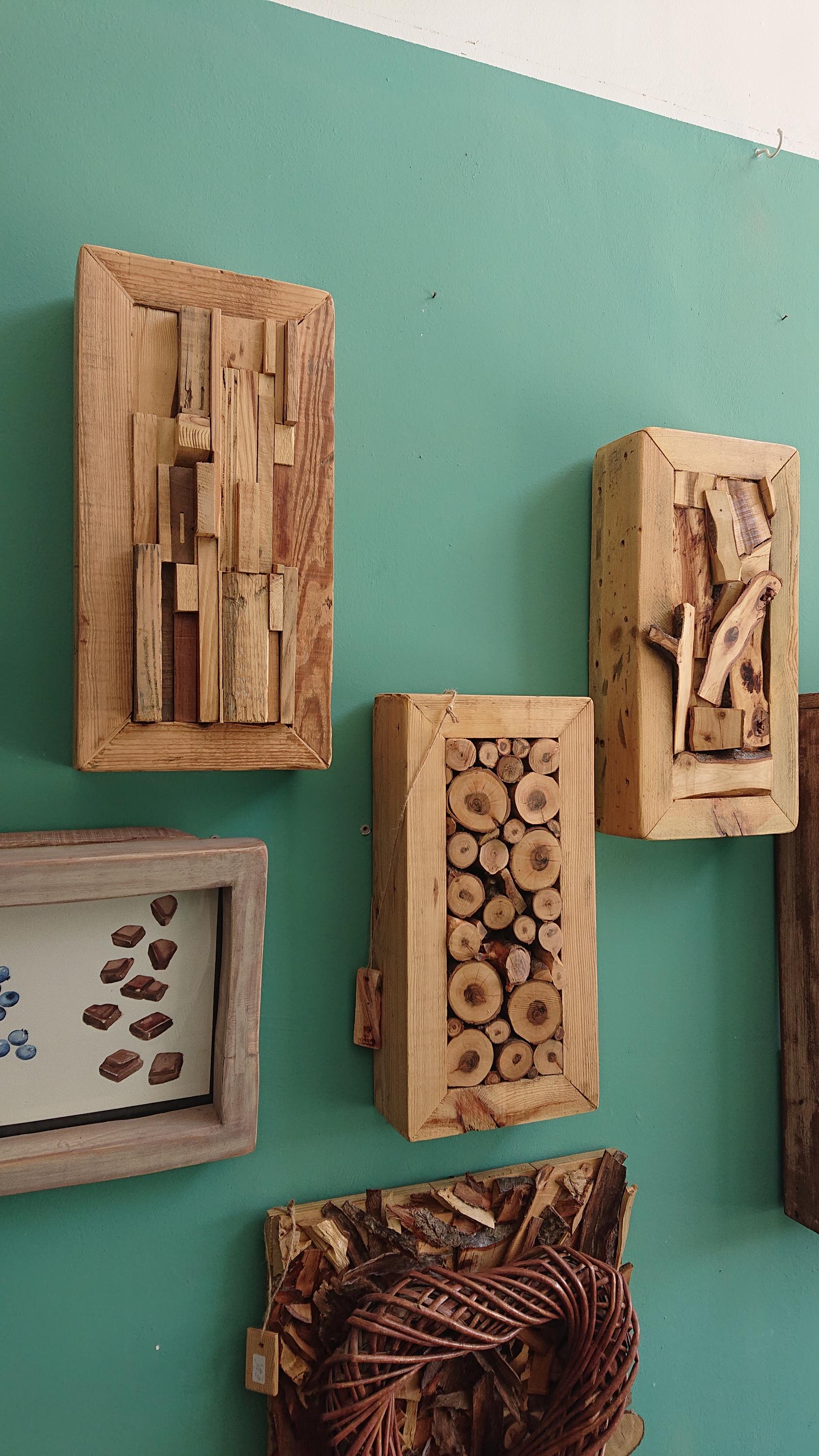 Solid Wood and Log Wall Art Feature - Etsy