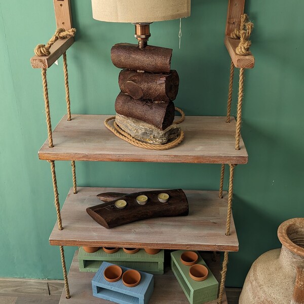 Hanging Rope Shelf - Etsy
