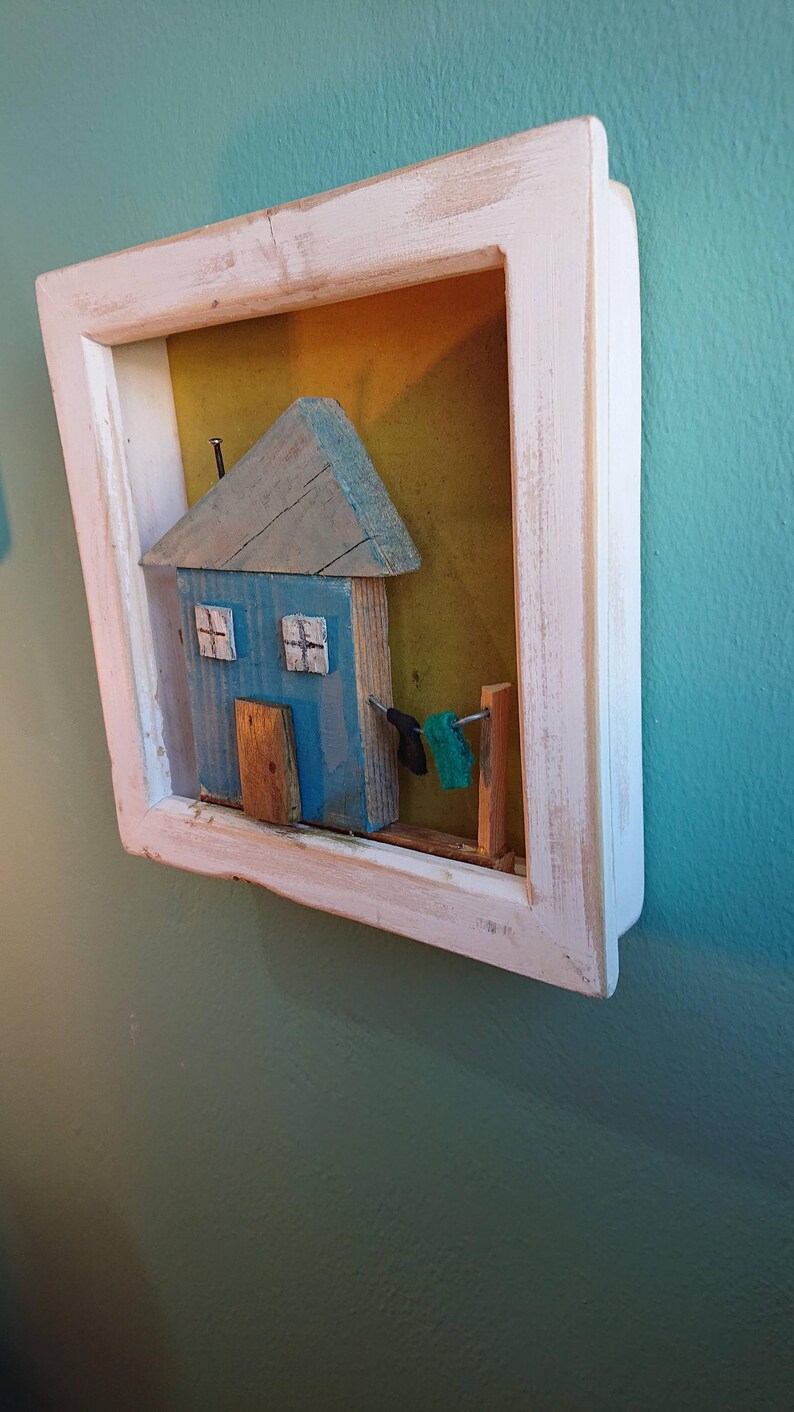 Framed Old Wood House Art - Etsy