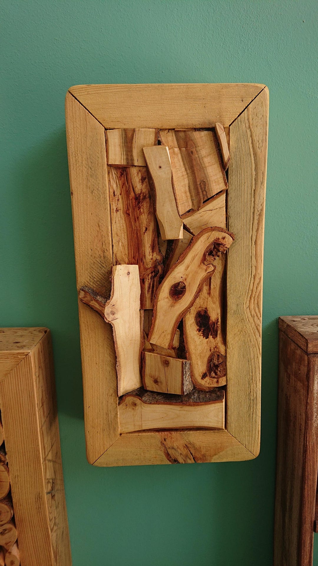Solid Wood and Log Wall Art Feature - Etsy