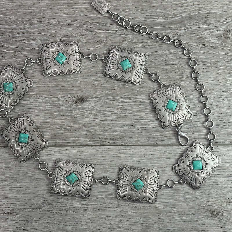 Silver Flower Chain Belt - Etsy