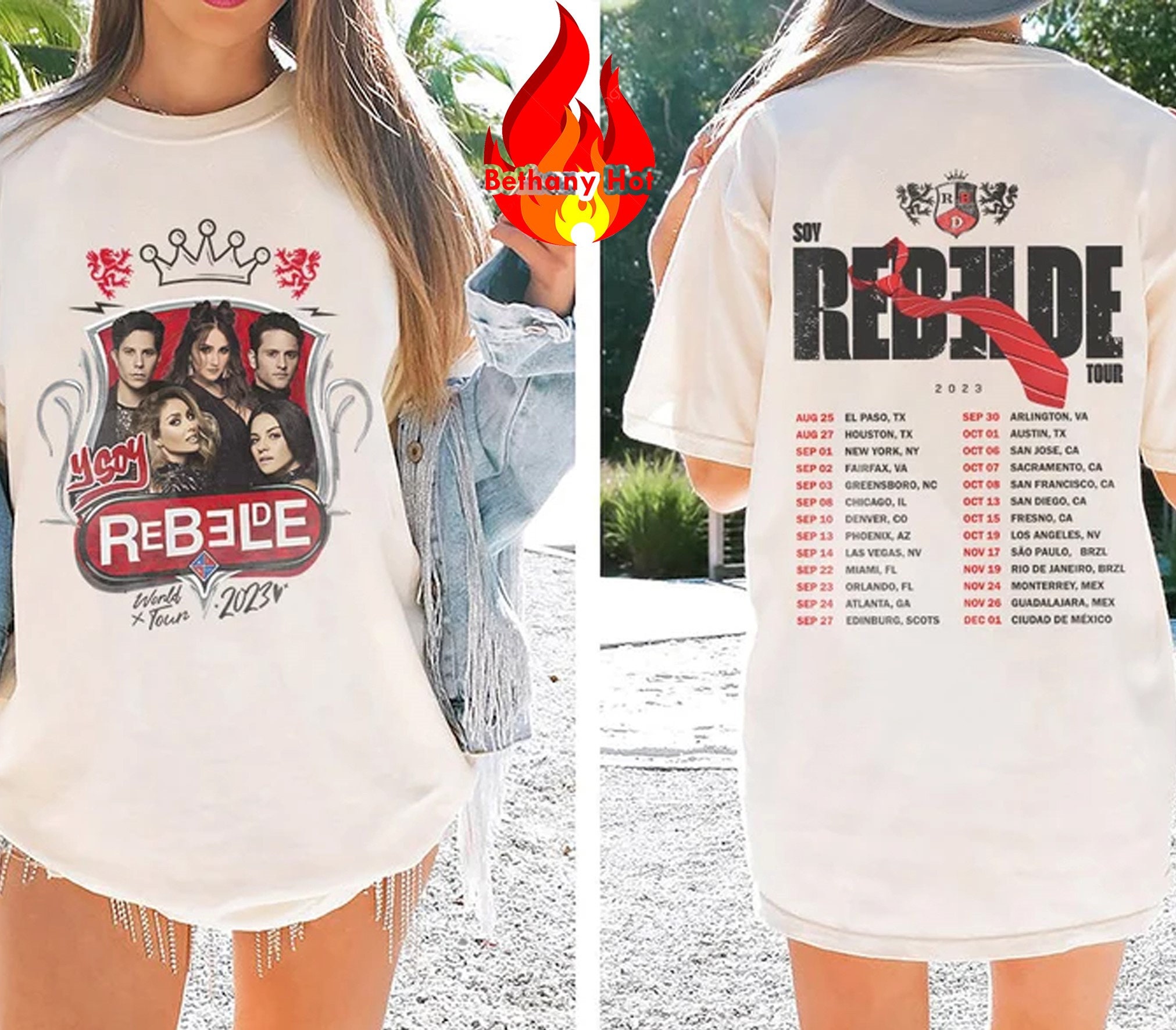Vintage Soy Rebelde Shirt, RBD Soy Rebelde Tour tshirt, RBD Concert Soy ...