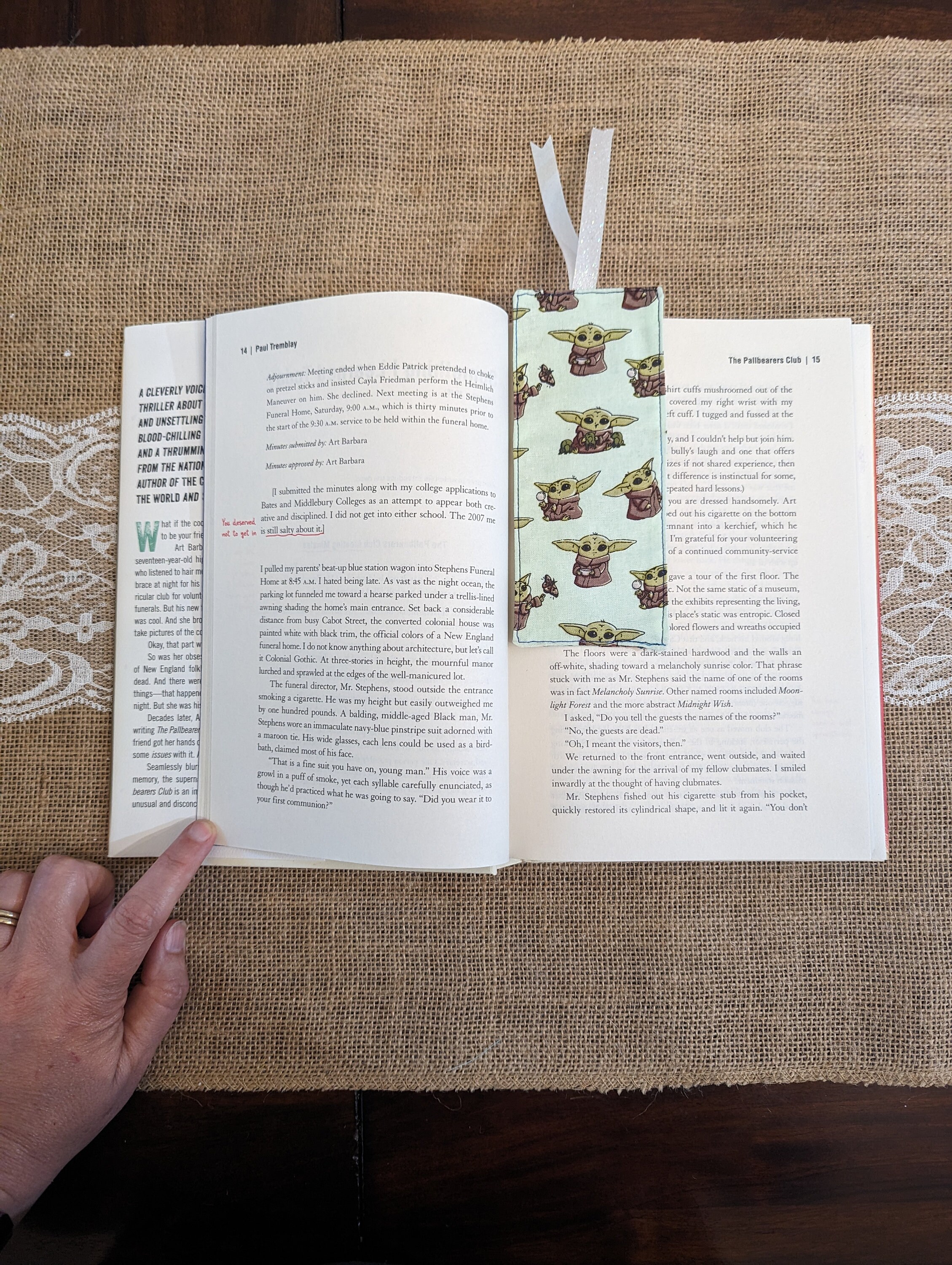 Grogu Fabric Bookmark - Etsy