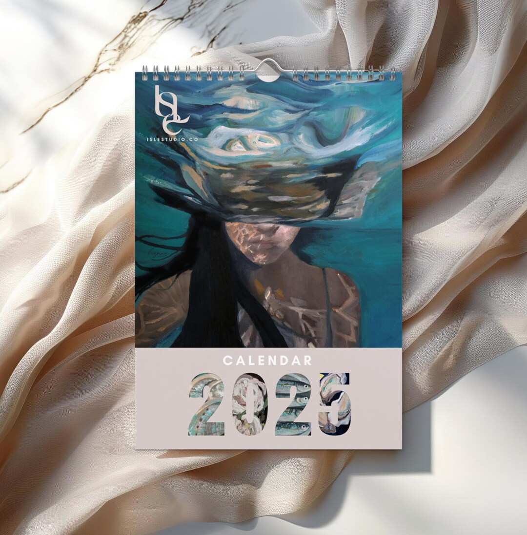 A4 2025 Calendar Coastal Ocean Themed Oil Paintings, Gift for Wild ...