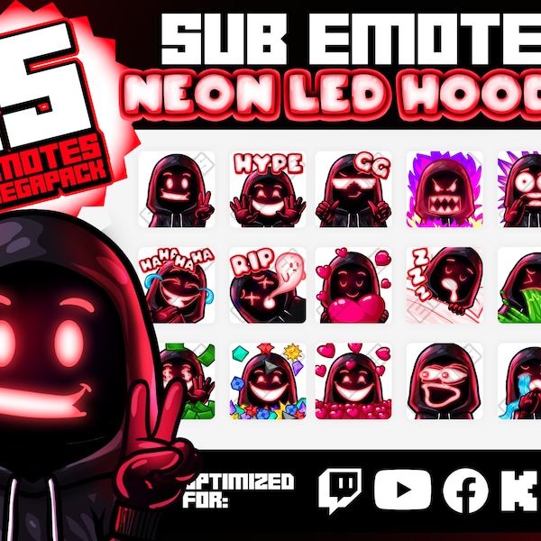 Hoodie Emotes Twitch - Etsy