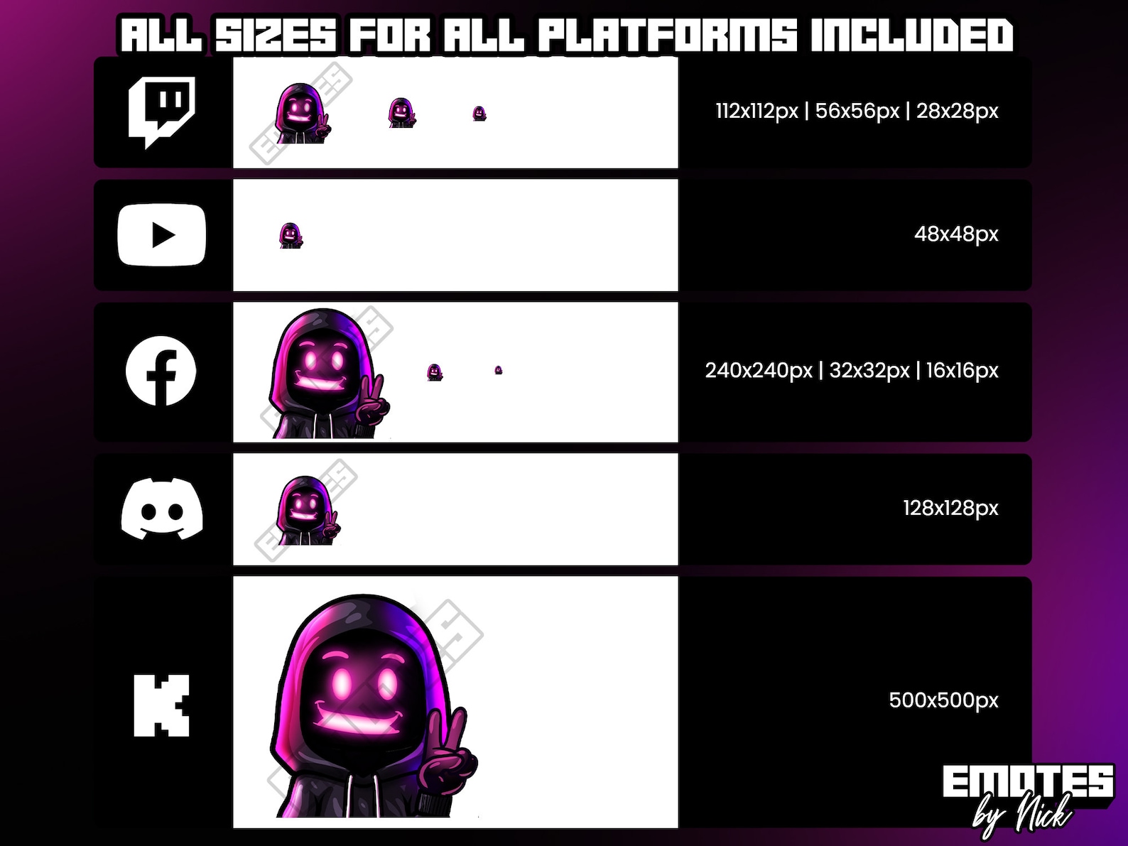 Purple Neon LED Hoodie Sub Emotes - Gamer Emotes, Streamer Emotes ...