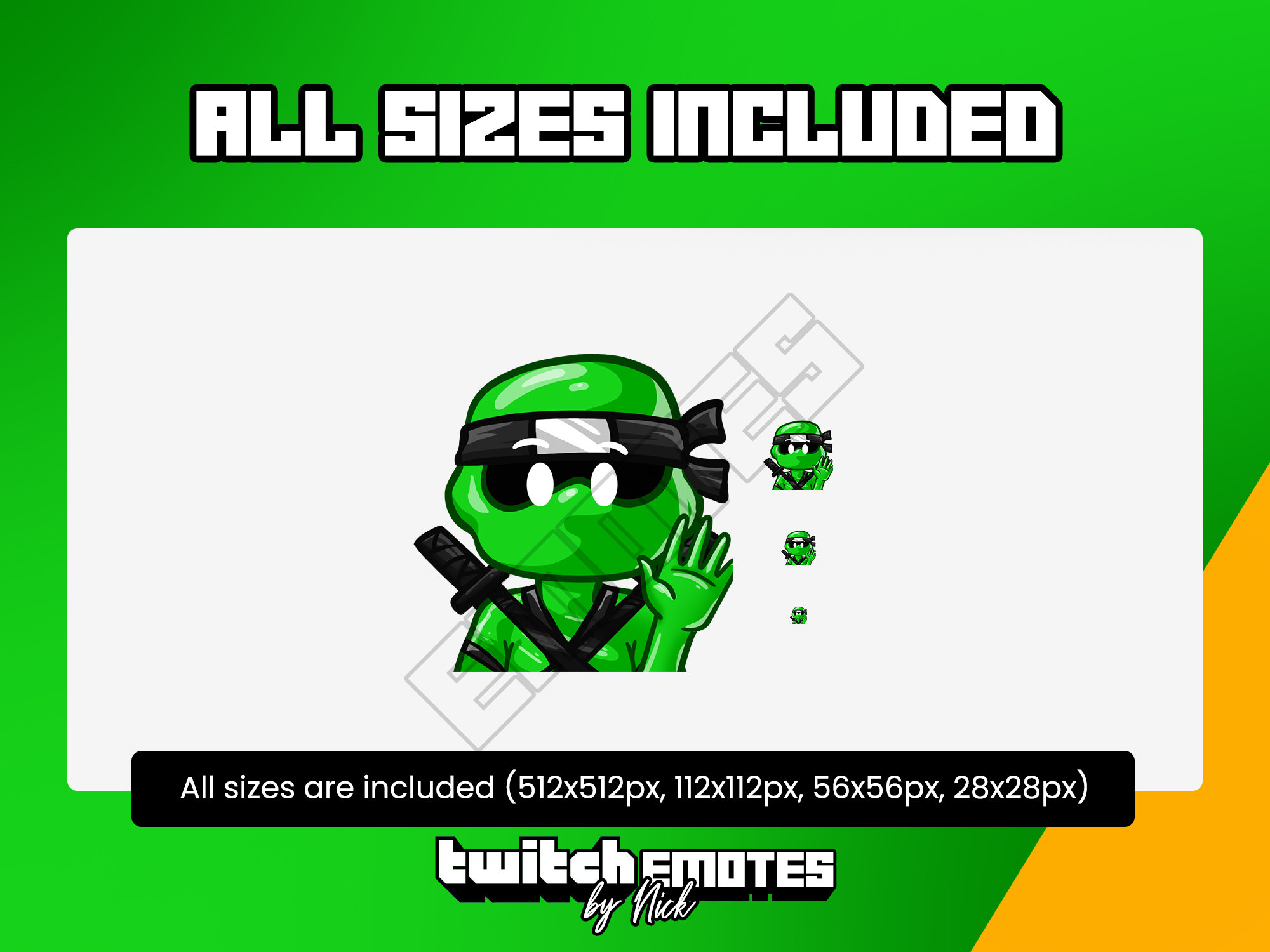 Green Ninja Twitch Emotes for Streamers Male Emotes, Gamer Emotes ...