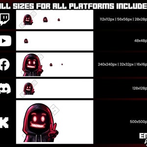 Red Neon LED Hoodie Sub Emotes - Gamer Emotes, Streamer Emotes ...