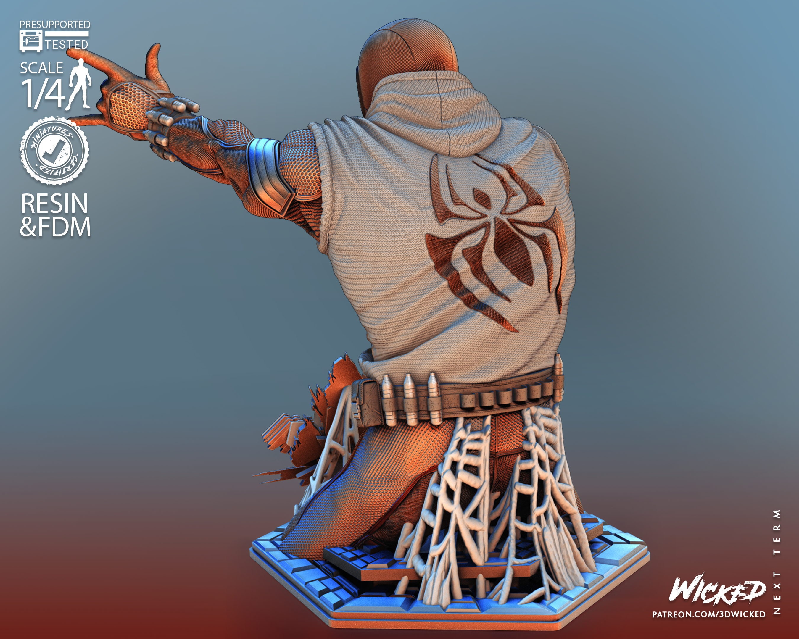 Marvel Scarlet Spider Bust STL Files Ready to Print - Etsy