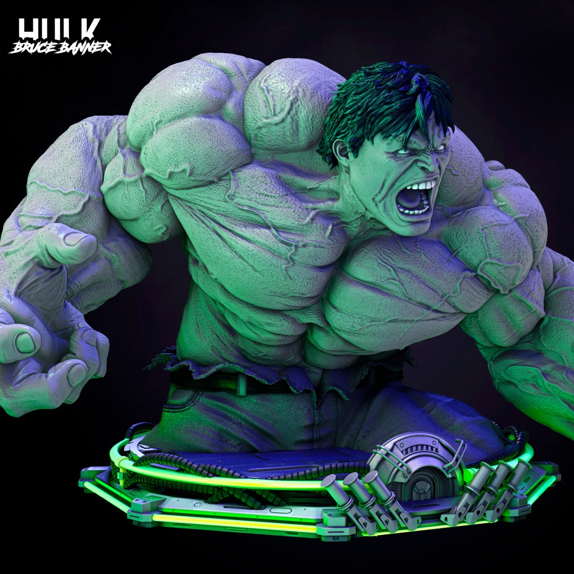 Incredible Hulk Bust 3d STL Files Ready for Print - Etsy
