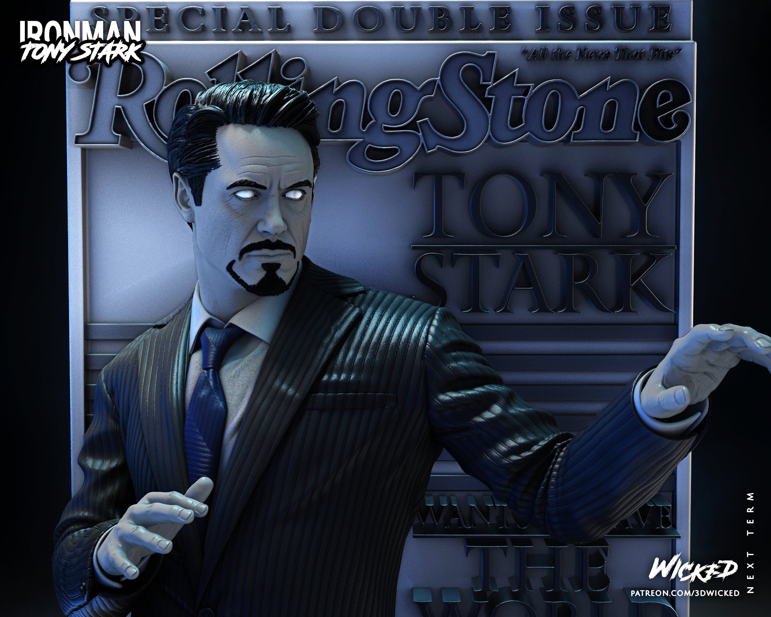 Tony Stark Wall: Tested and Ready for 3d Printing - Etsy
