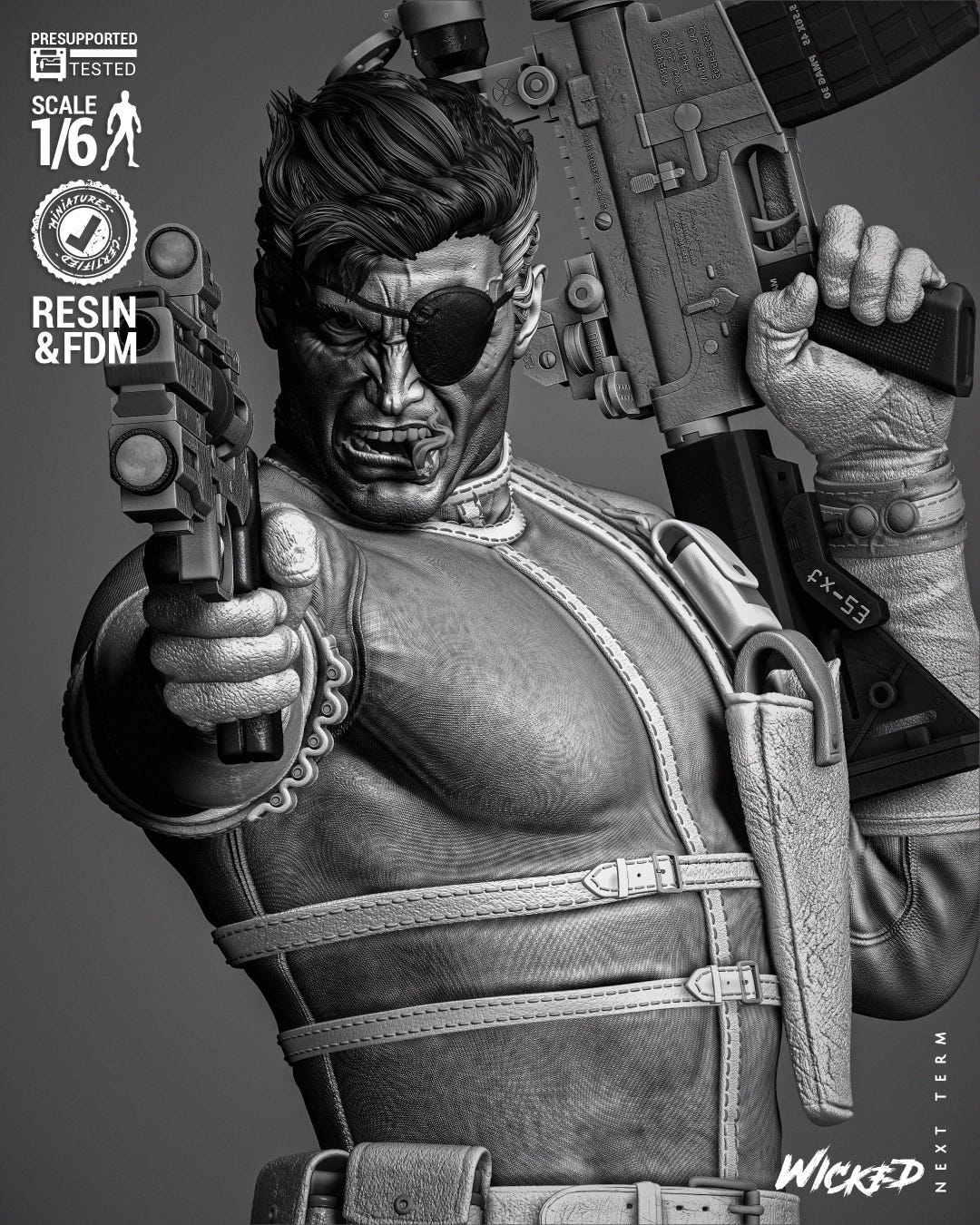 Wicked Marvel Nick Fury Sculpture: Tested and Ready for 3D Printing - Etsy