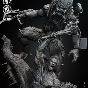 Predator Vs Dutch Diorama Sculpture: 3D Printing STL File - Etsy