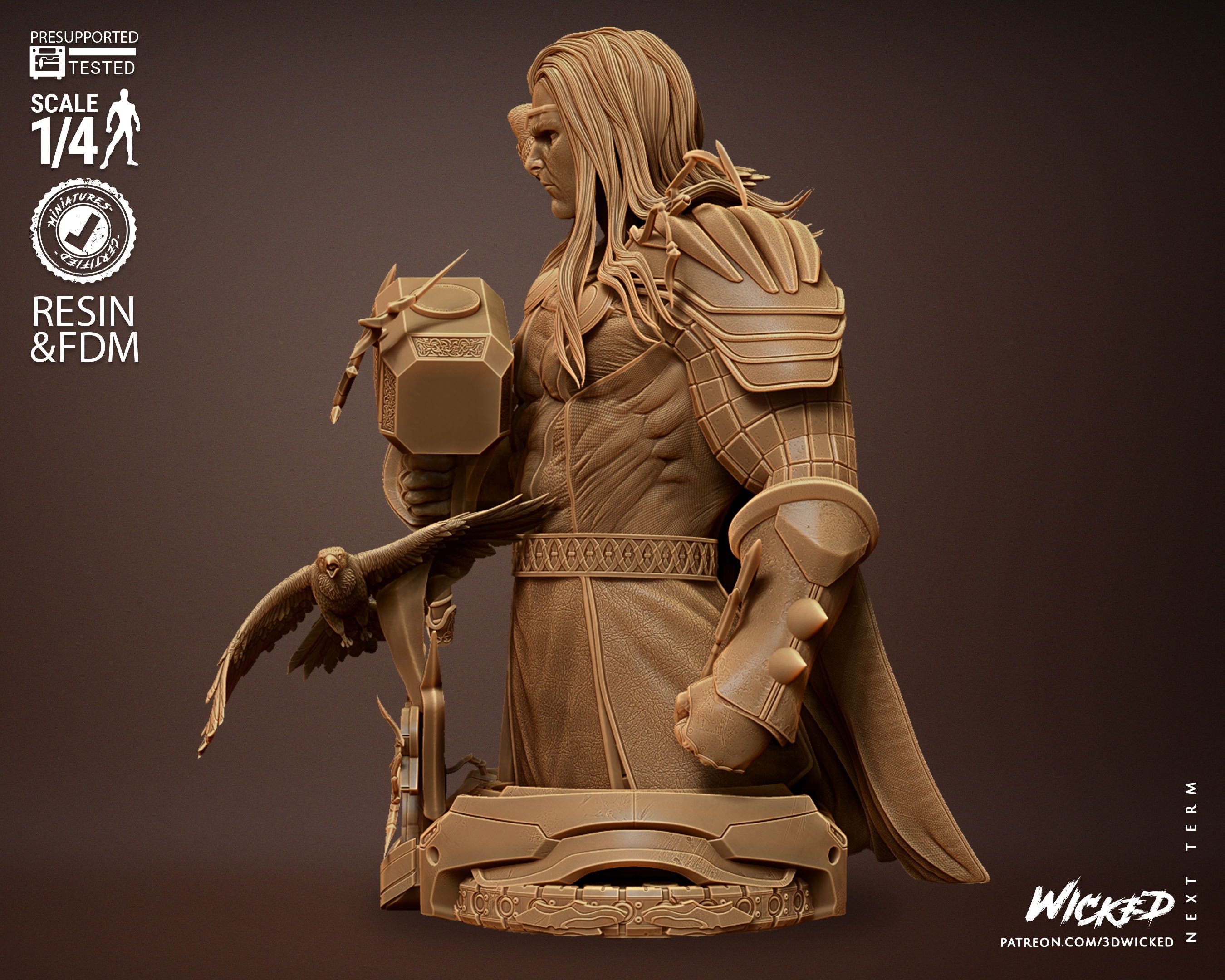 Marvel Thor Bust 3d Print Stl Files Resin Statue STL Files Great for ...