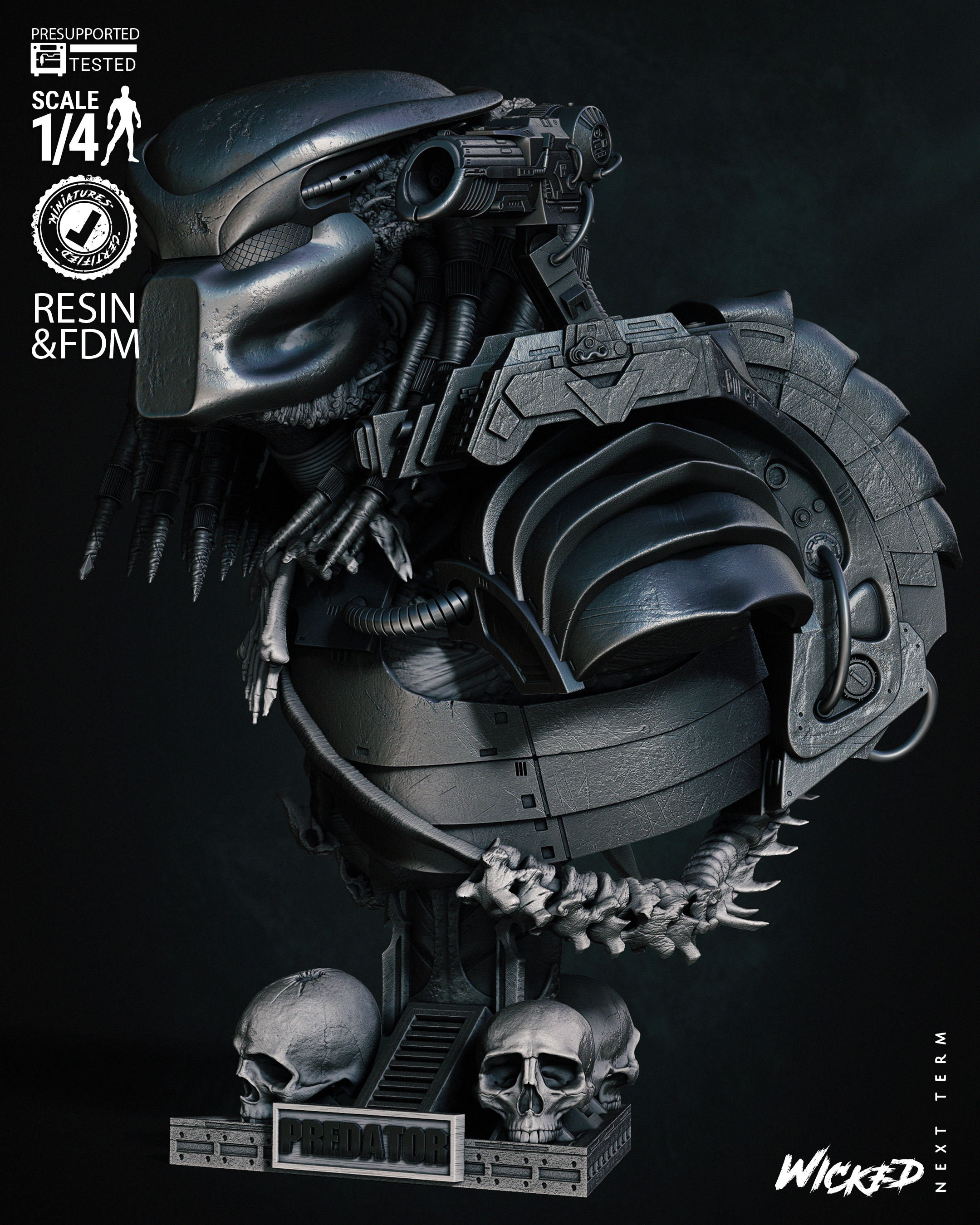 The Predator Bust: Tested and Ready for 3D Printing - Etsy