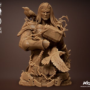 Marvel Thor Bust 3d Print Stl Files -- Resin Statue STL Files Great for ...