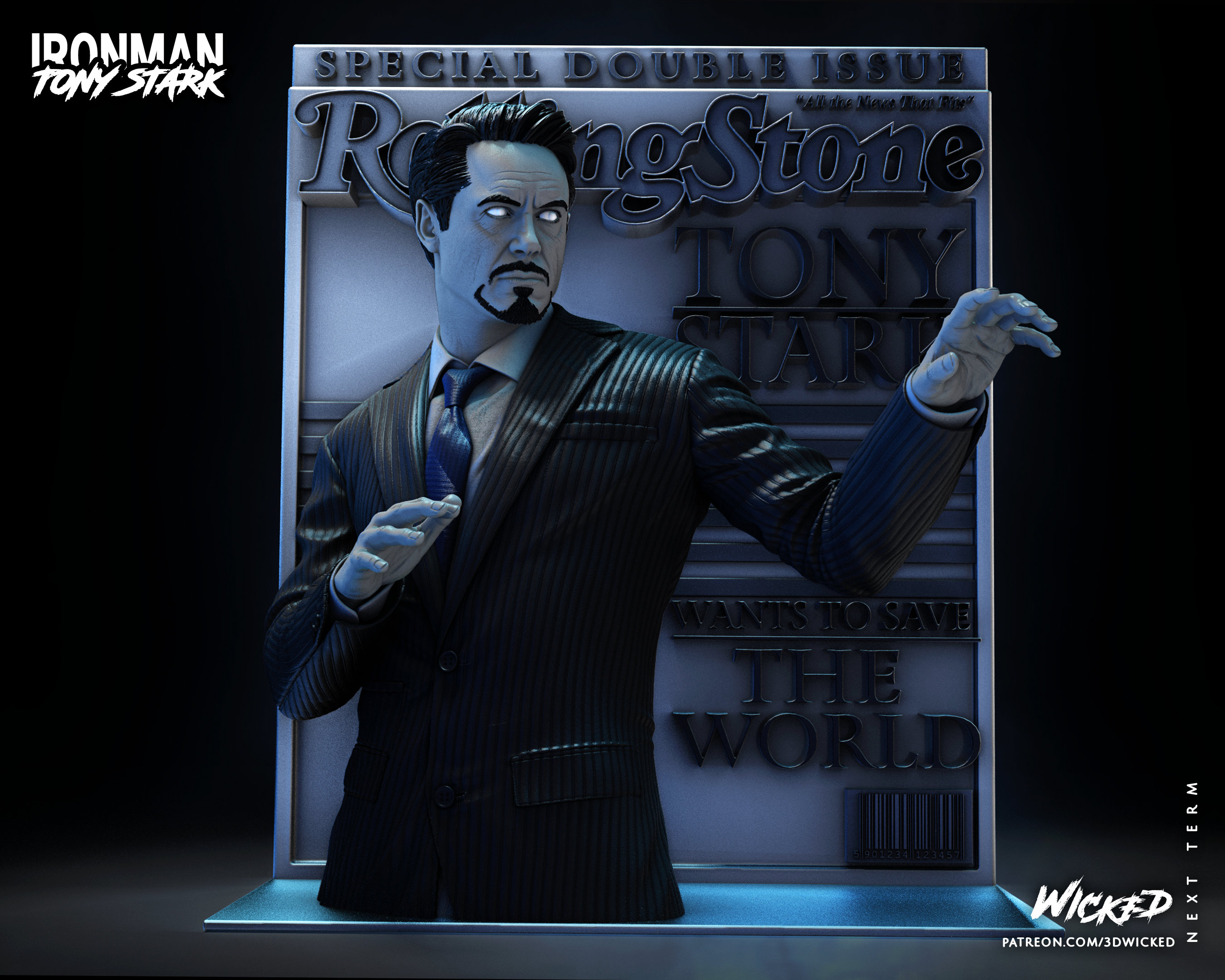 Tony Stark Wall: Tested and Ready for 3d Printing - Etsy