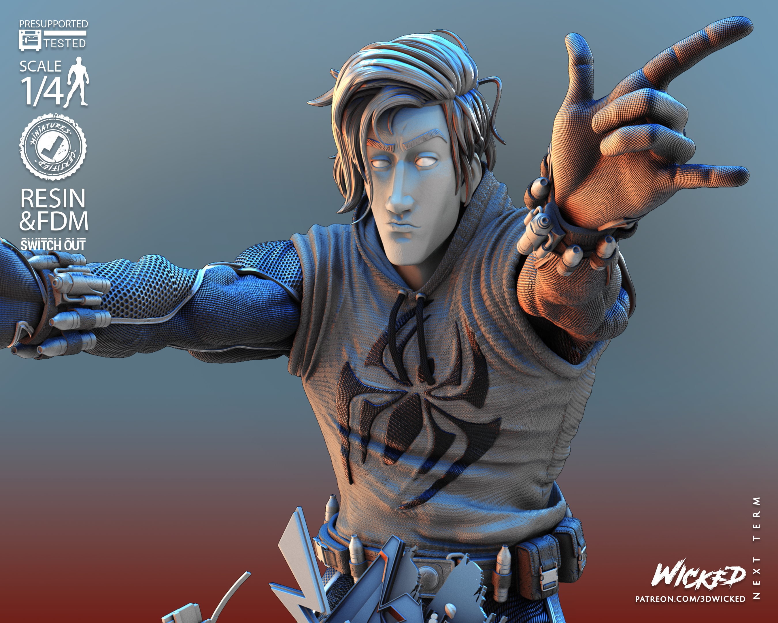 Marvel Scarlet Spider Bust STL Files Ready to Print - Etsy