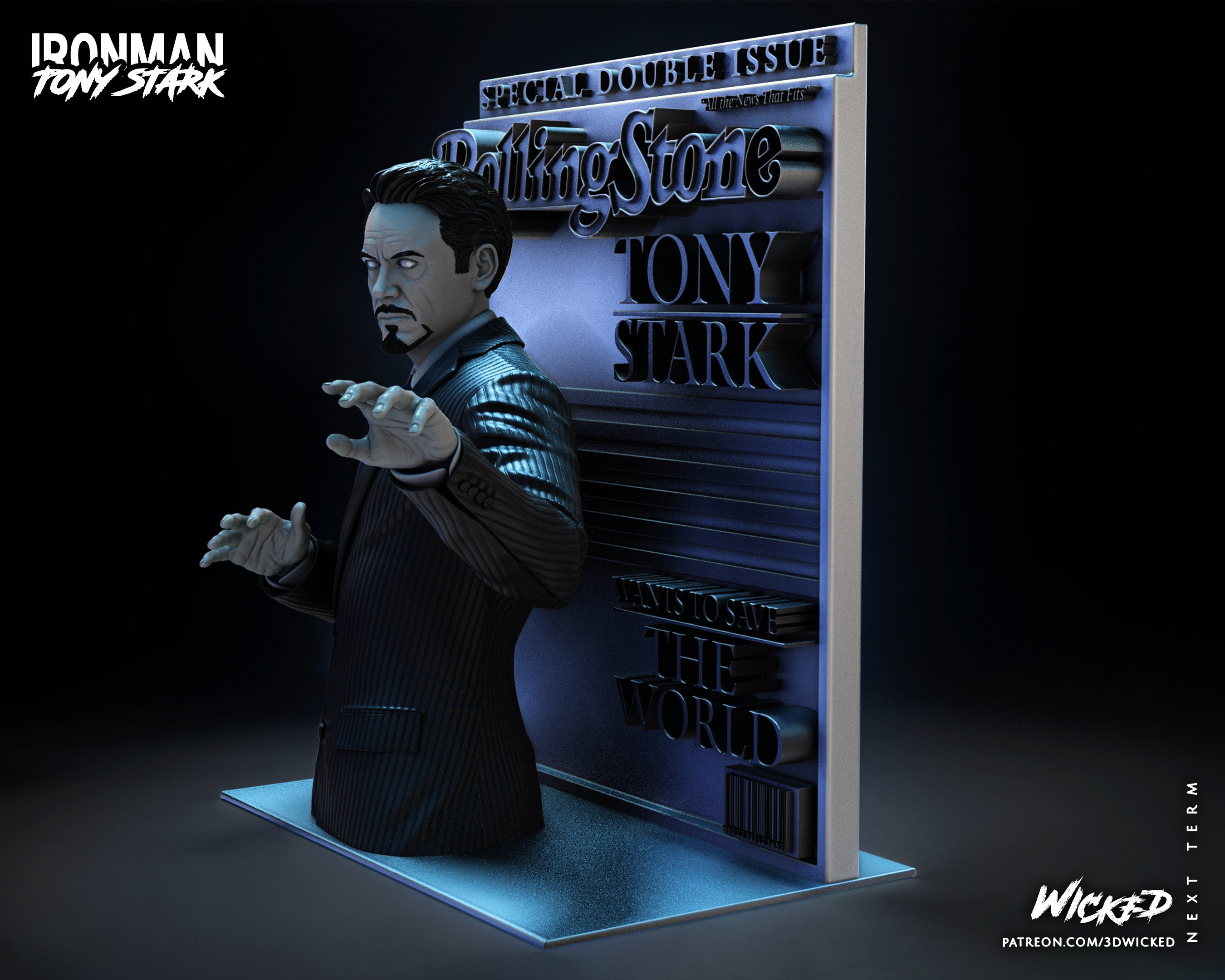 Tony Stark Wall: Tested and Ready for 3d Printing - Etsy