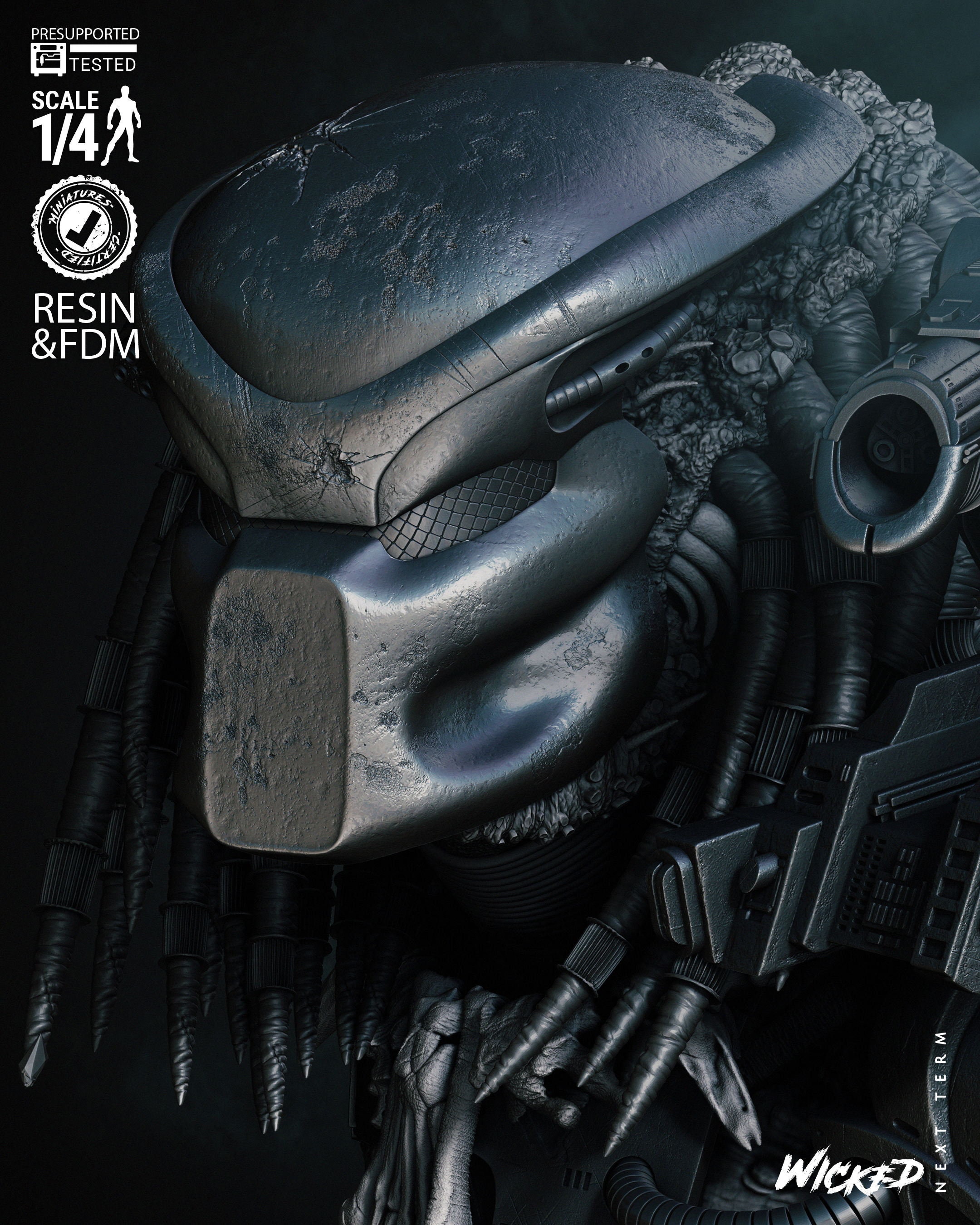 The Predator Bust: Tested and Ready for 3D Printing - Etsy