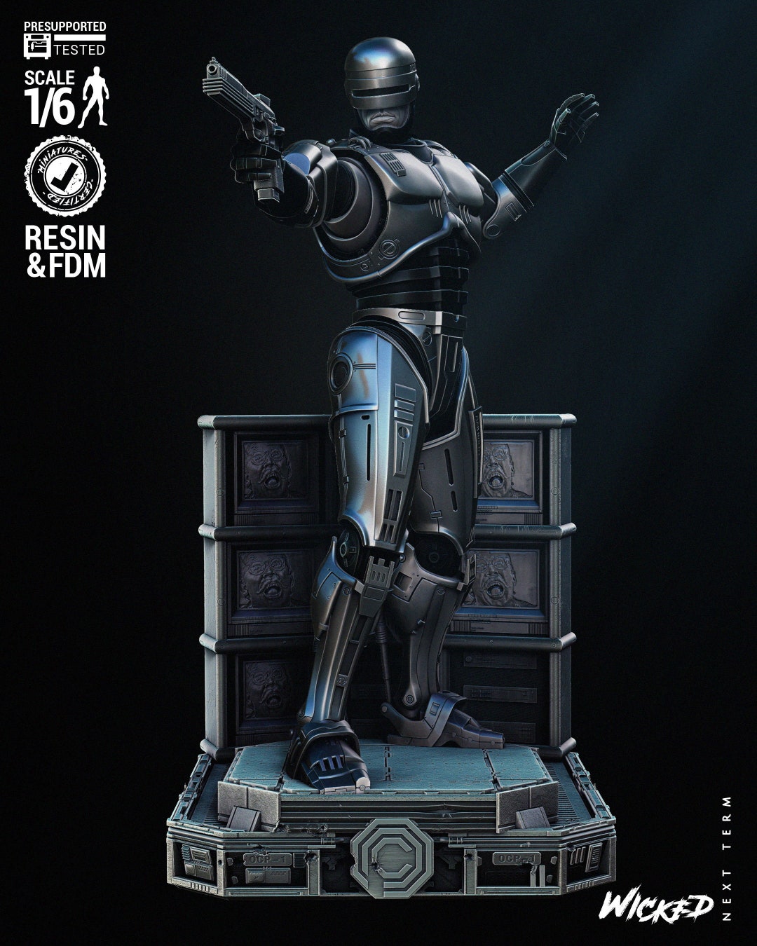 Custom Robocop Resin Statue 1:10 Scale - Movie Lover Gift - Etsy
