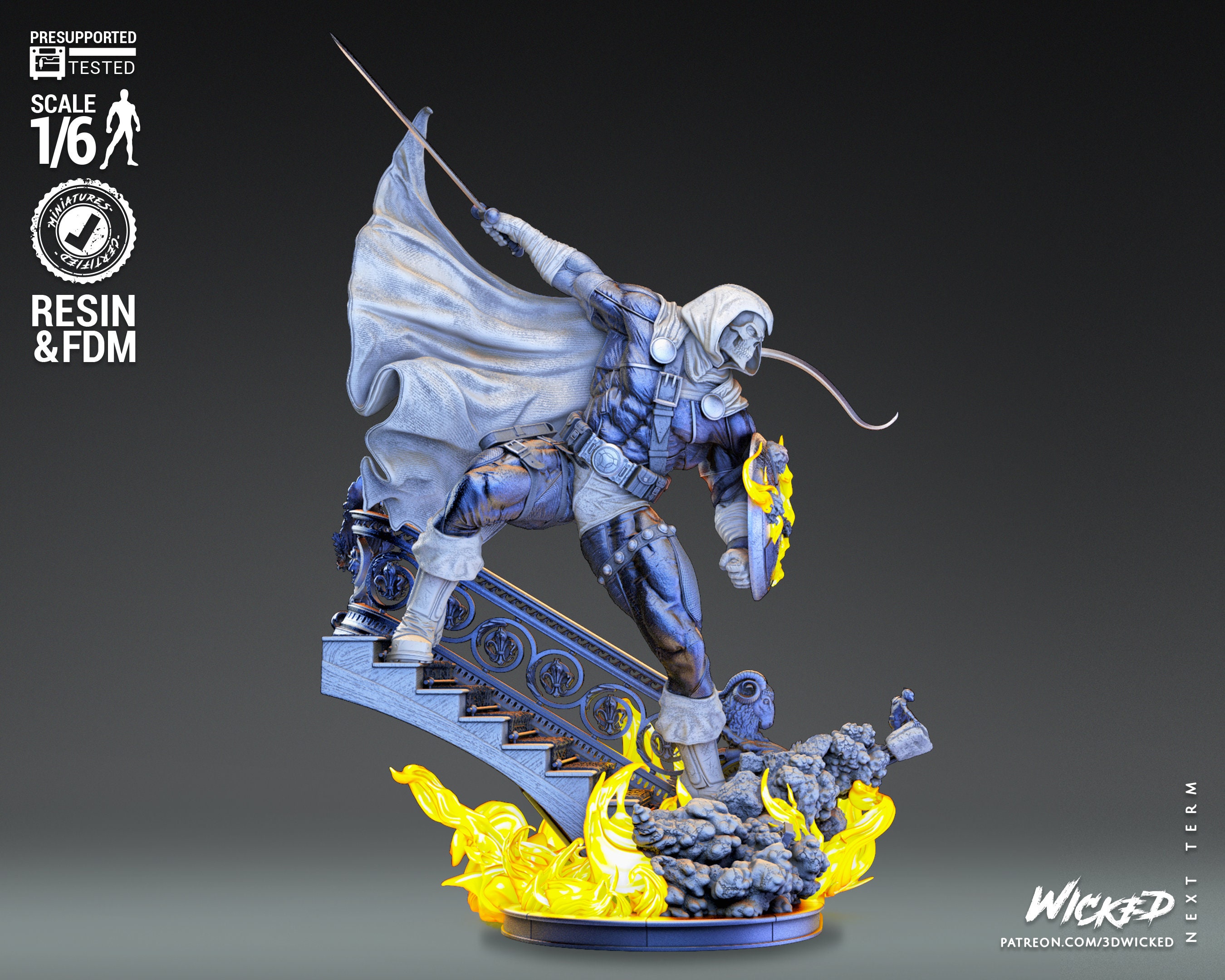 Marvel Taskmaster Sculpture Tested and Ready to Print - Etsy