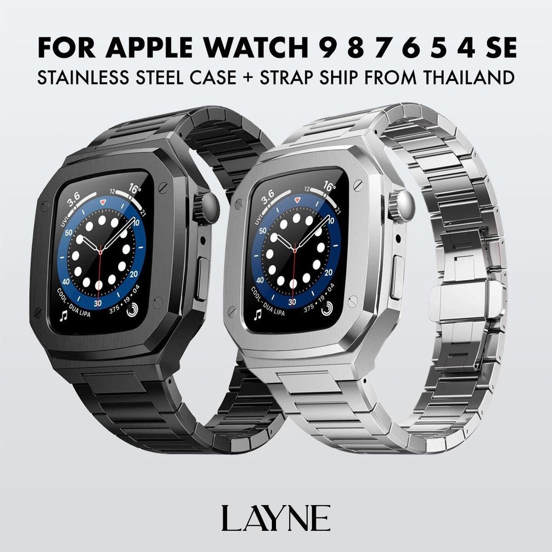Luxury Stainless Steel Strap and Case for Apple Watch | GC Model | Fits ...