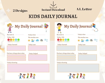 Kids Daily Journal Printable Journal for Kids Diary for Children Kids ...