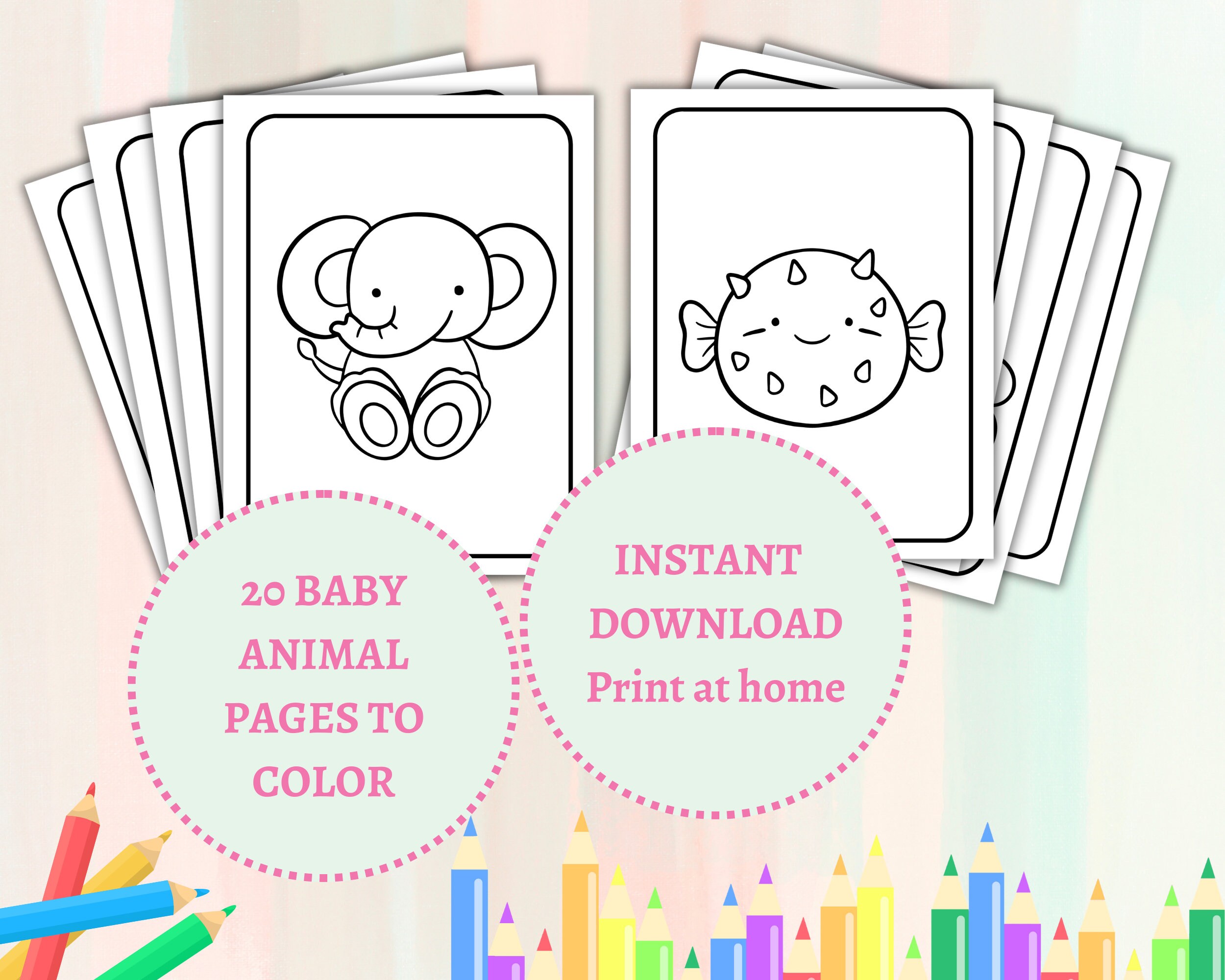 Baby Animals Coloring Pages, Animal Coloring Sheets, Animals Activities ...