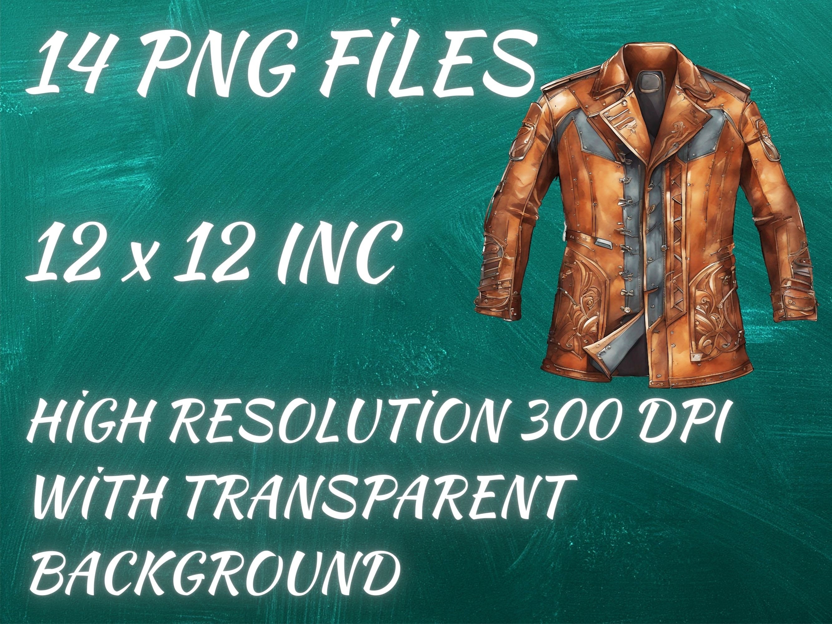 14 Watercolor Leather Jacket Clipart, Metalsimith Leather Coat Jacket ...