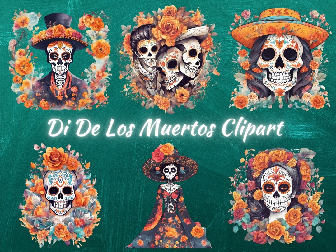 PNG Watercolor Día De Los Muertos Clipart, Day of the Dead Illustration ...