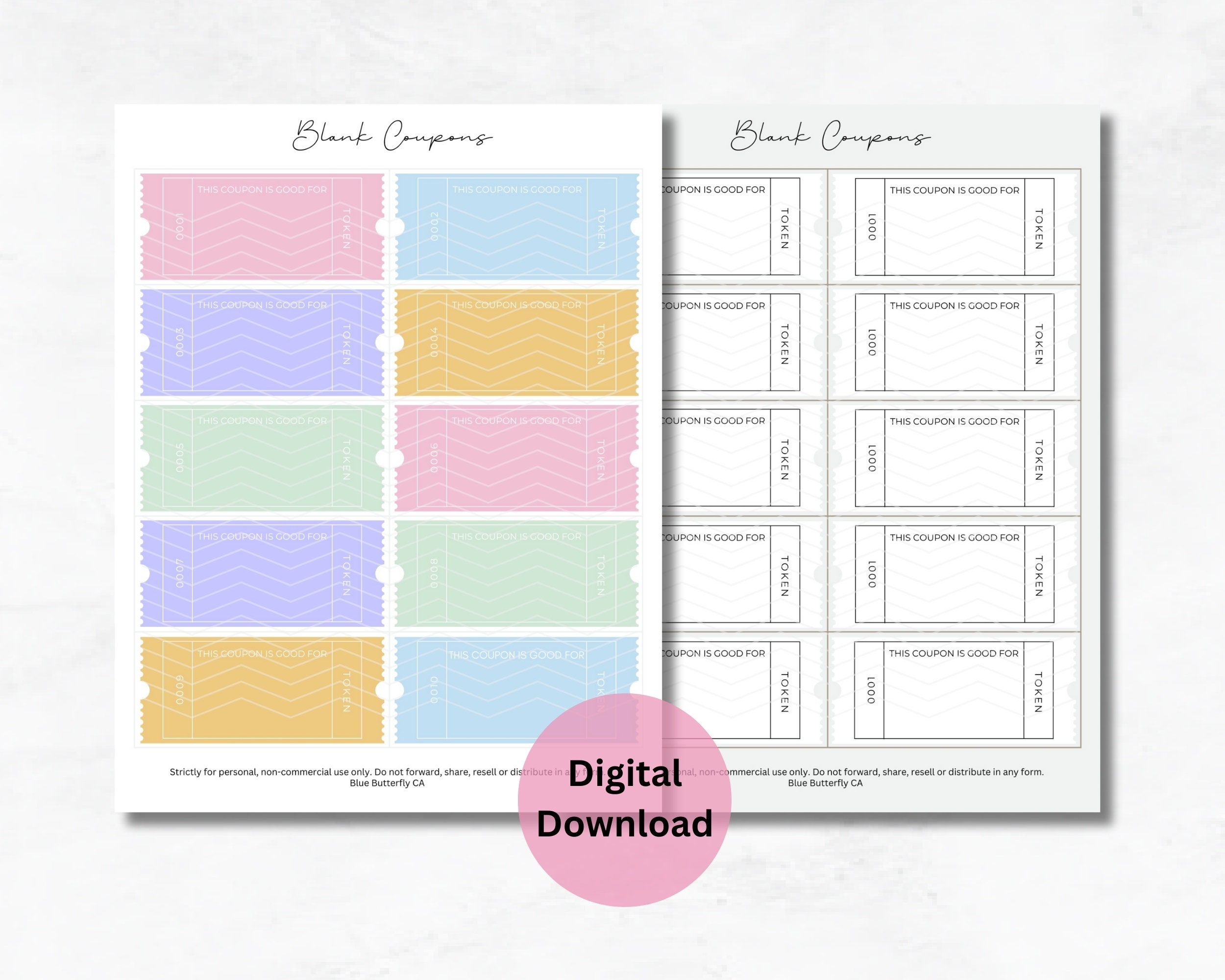 Blank Coupon Book Printable, Printable Mother's Day Gifts, Printable ...