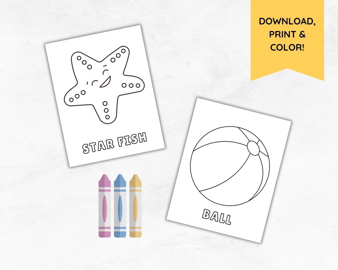 Summer Printable Coloring Pages for Kids, Toddlers, Preschoolers ...