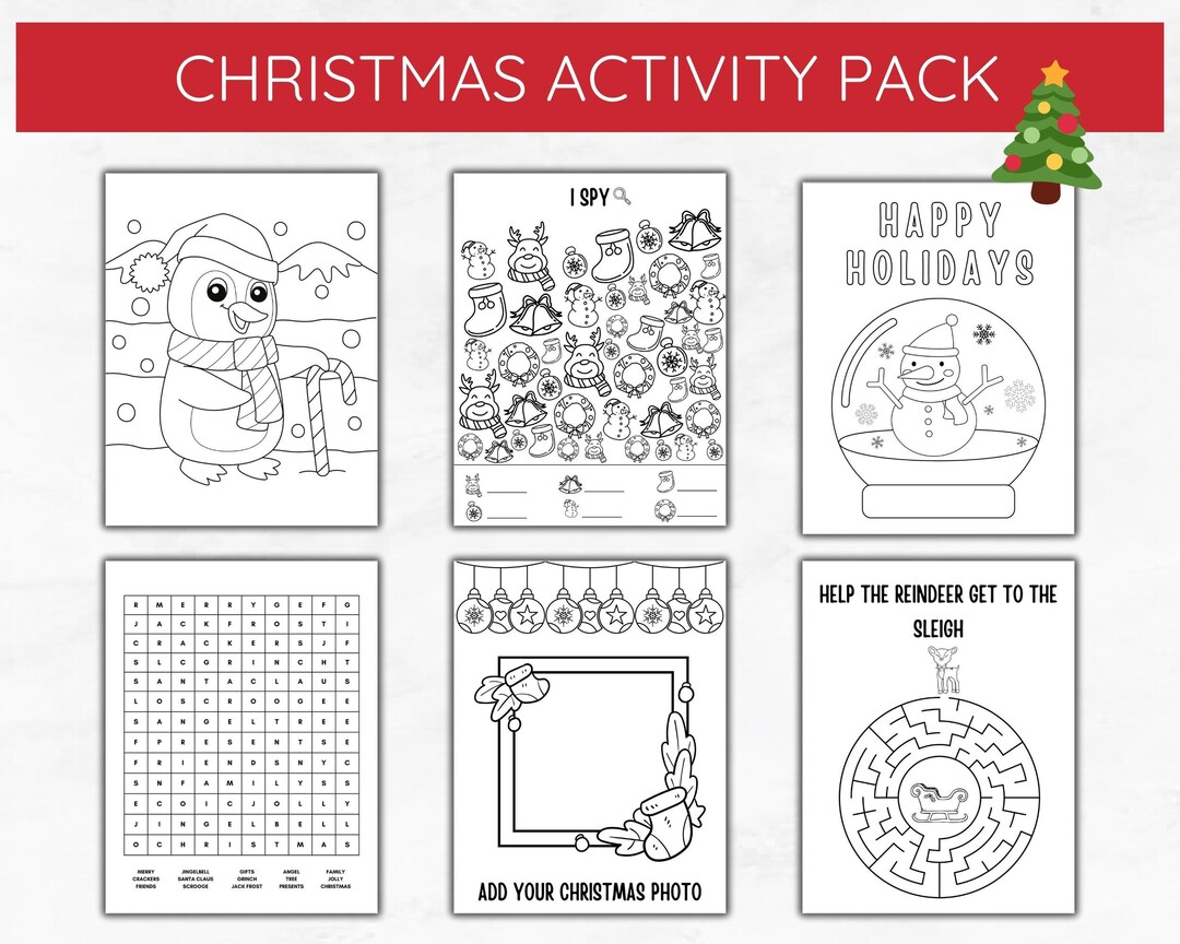 Christmas Activities Printable Christmas Activity Book - Etsy
