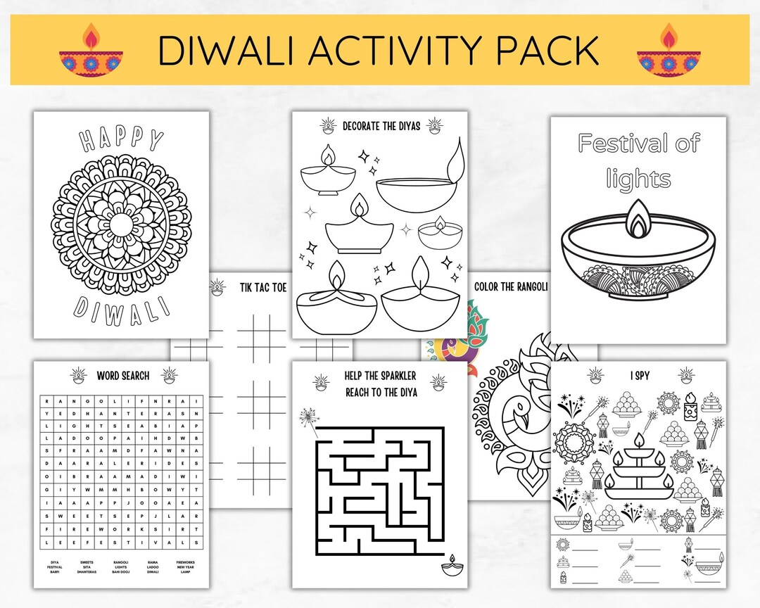 Diwali Activity Printable for Kids Diwali Fun Activity - Etsy