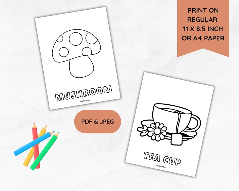 Fall Printable Coloring Pages for Kids, Toddlers, Preschoolers, Autumn ...