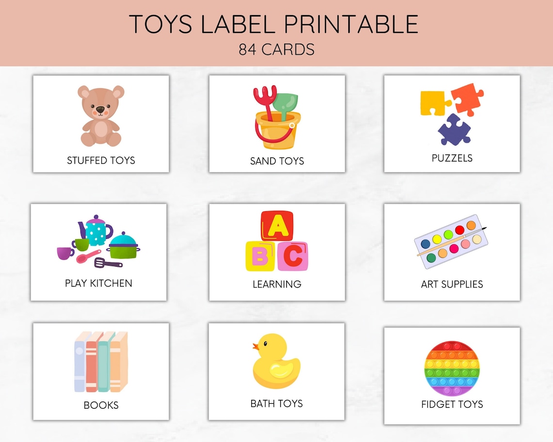 Toy Bin Labels Printable, Toy Organization, Organization Labels, Toy ...