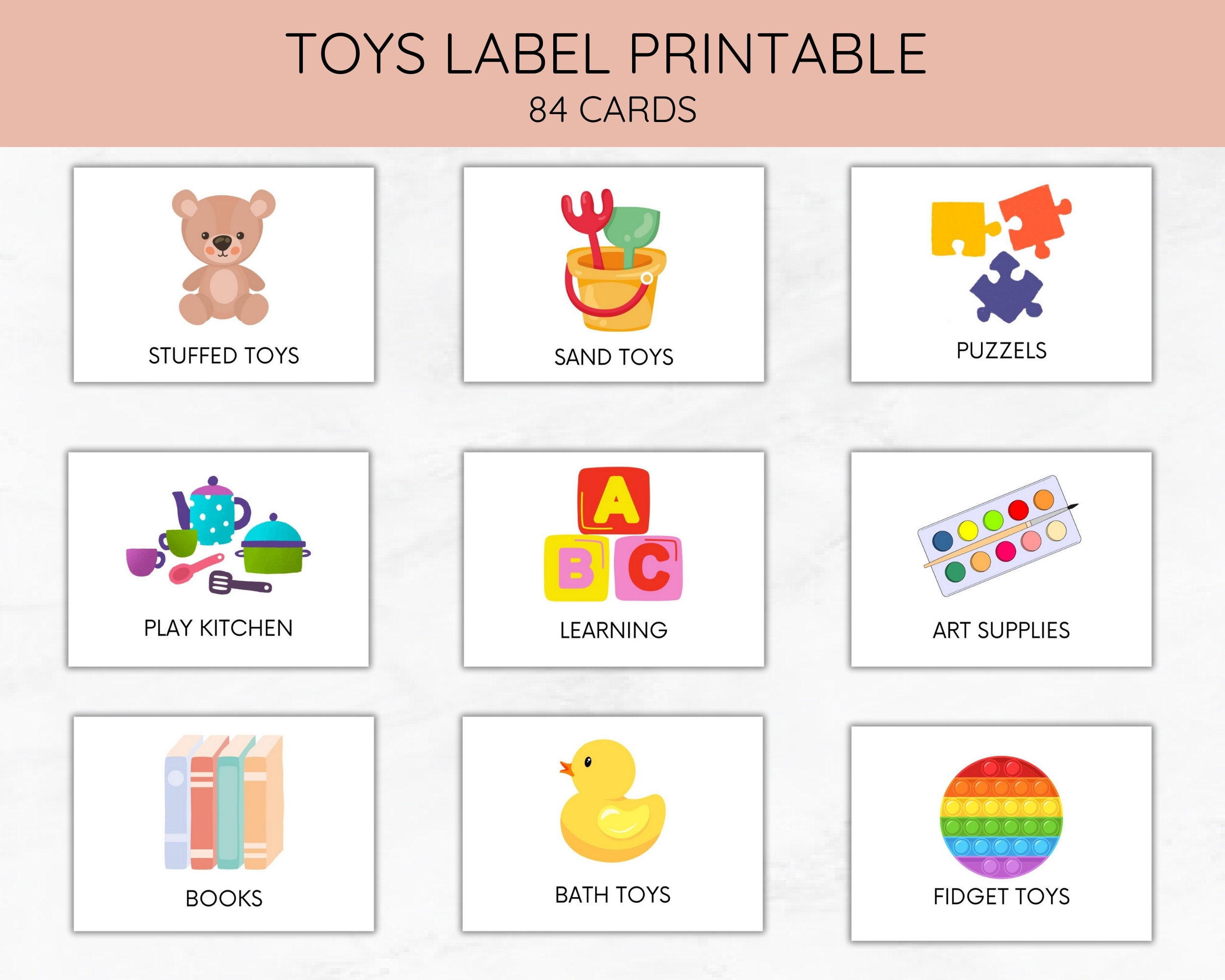 Toy Bin Labels Printable, Toy Organization, Organization Labels, Toy ...