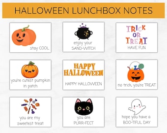Lunch Box Notes Printable, Lunch Notes for Kids, Cute Lunchbox Notes ...