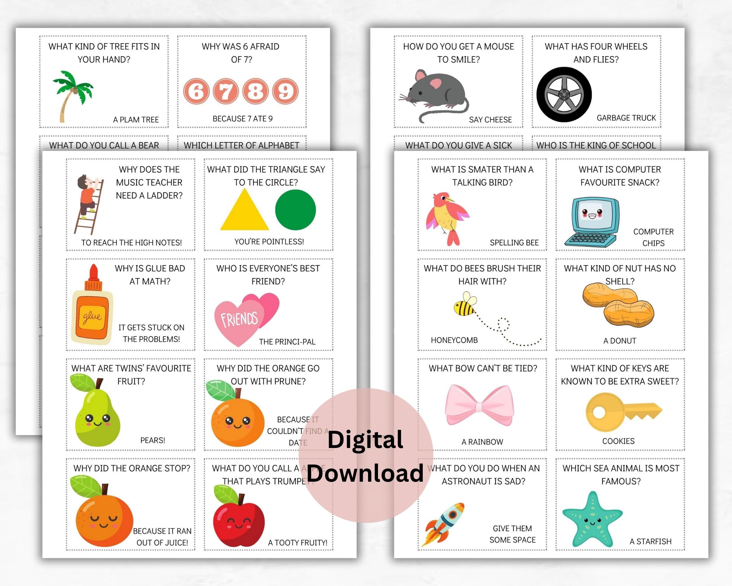 Lunchbox Jokes Printable, Lunch Box Notes, Jokes for Kids, Lunchbox ...