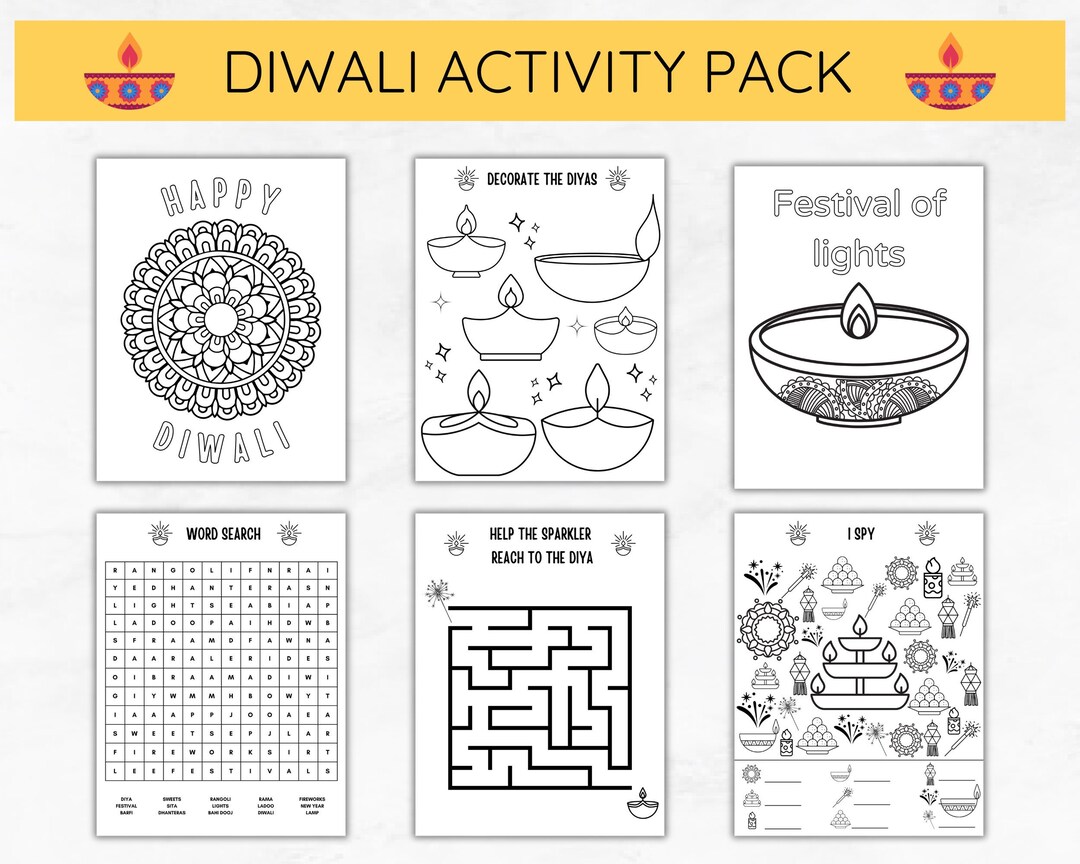 Diwali Activity Printable for Kids, Diwali Fun Activity, Diwali ...