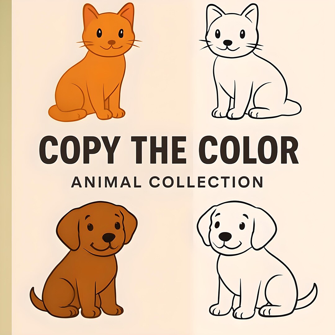 Animal Coloring Page Pdf Printable 10 Pages Digital Download Copy Color ...