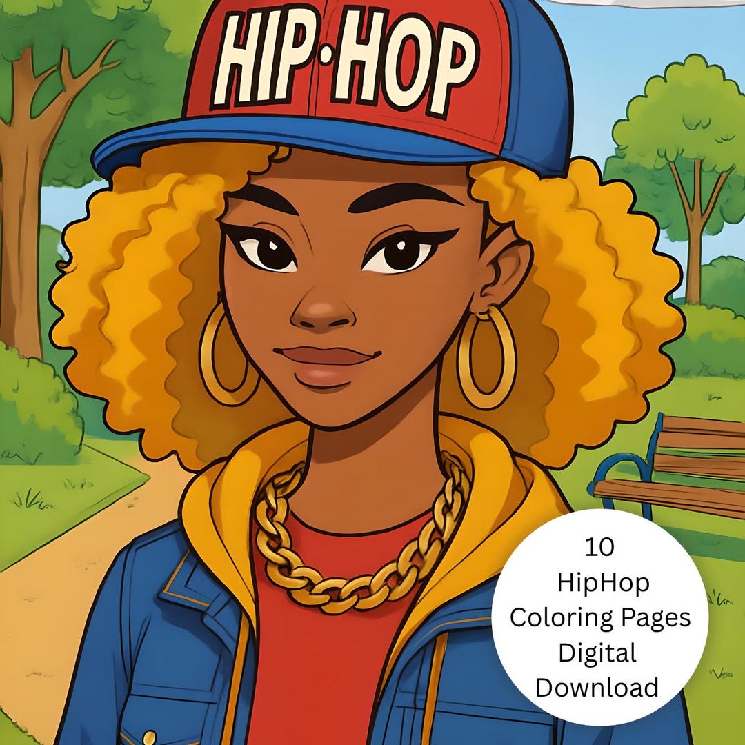 Coloring Pages Hip Hop Coloring Pdf Printables Digital Download - Etsy