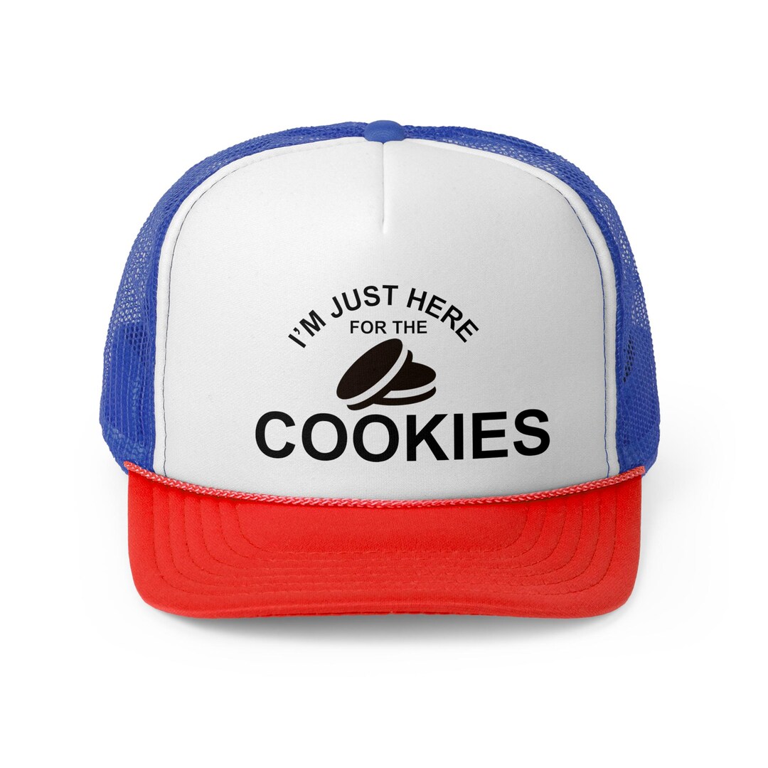 I'm Just Here for the Cookies Trucker Hat Funny Holiday Cap Cookie ...