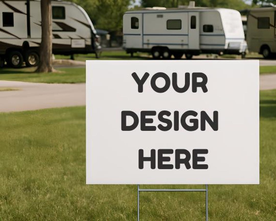 RV Yard Sign Mockup Campground Lawn Sign - Etsy