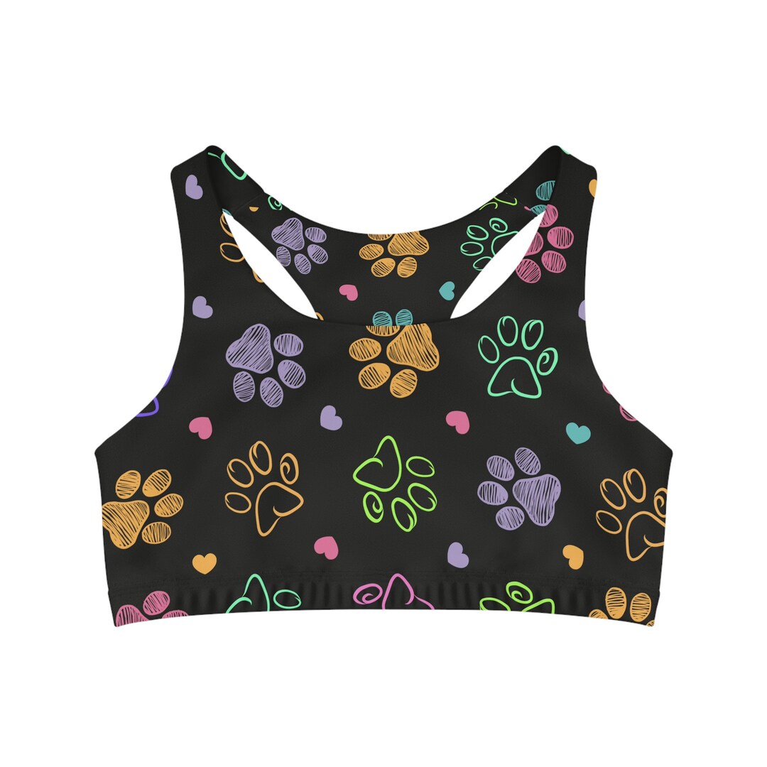 Seamless Sports Bra Cat Paws One - Etsy
