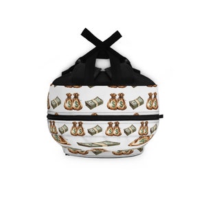 Money Bags & Dollar Bills Patterned Backpack Trendy Streetwear - Etsy