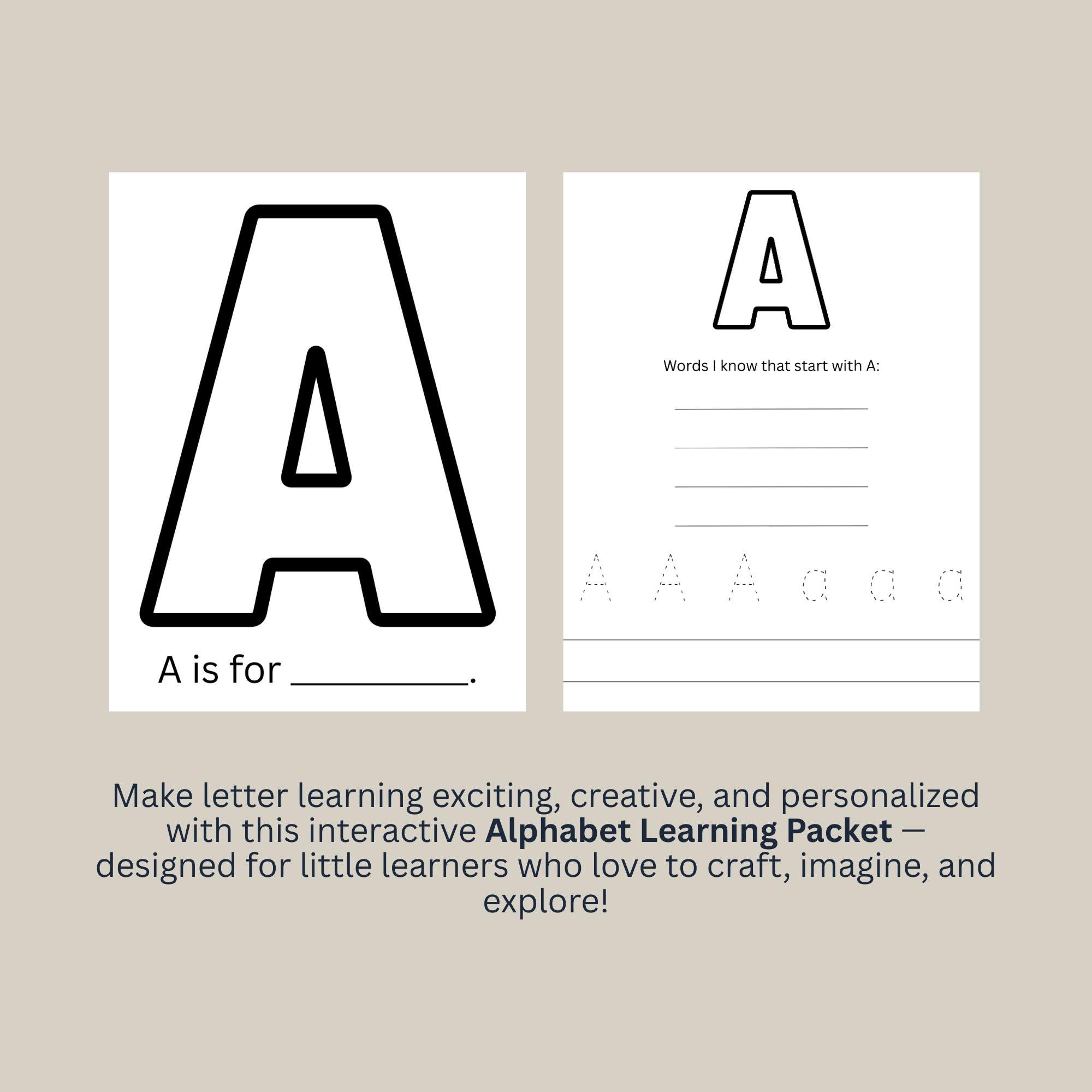 Letter Book Packet | Letter Craft + Literacy Activity | PDF Printable ...