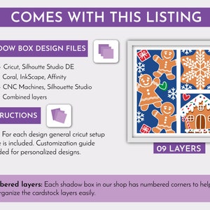 3D Gingerbread Shadow Box Svg, Christmas Cookie Svg, Layered Ginger ...